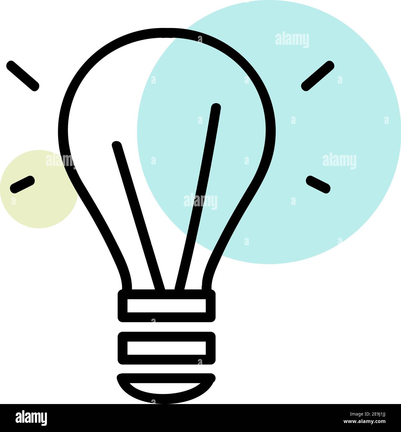 Blue lightbulb, illustration, vector on white background Stock Vector ...