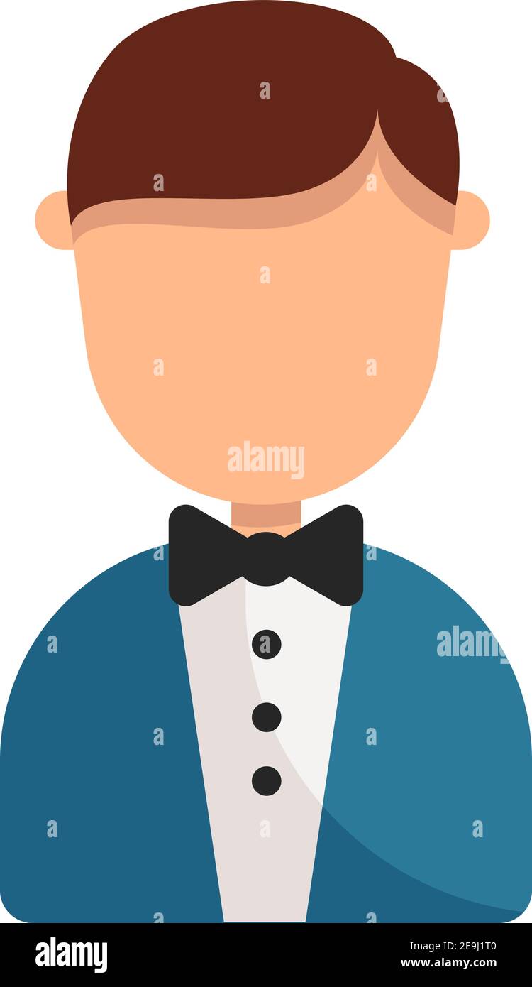 Man with a tie, illustration, vector on white background Stock Vector ...