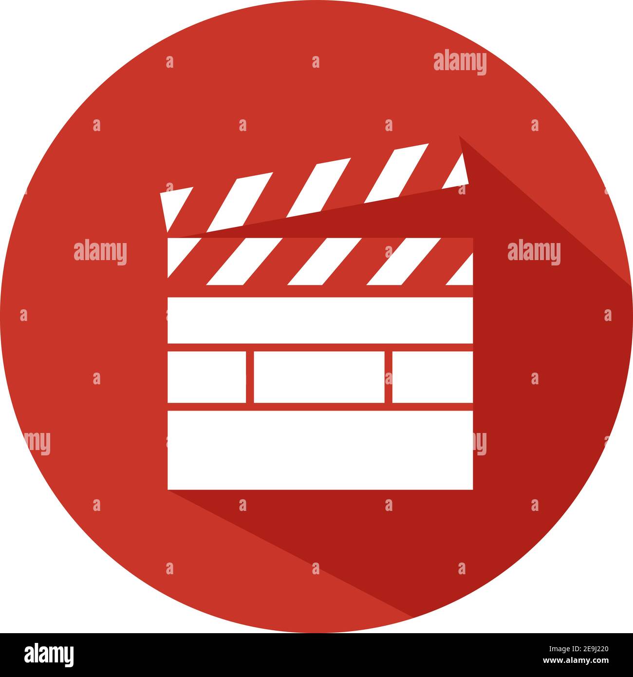 Red Movie board, illustration, vector on white background Stock Vector ...