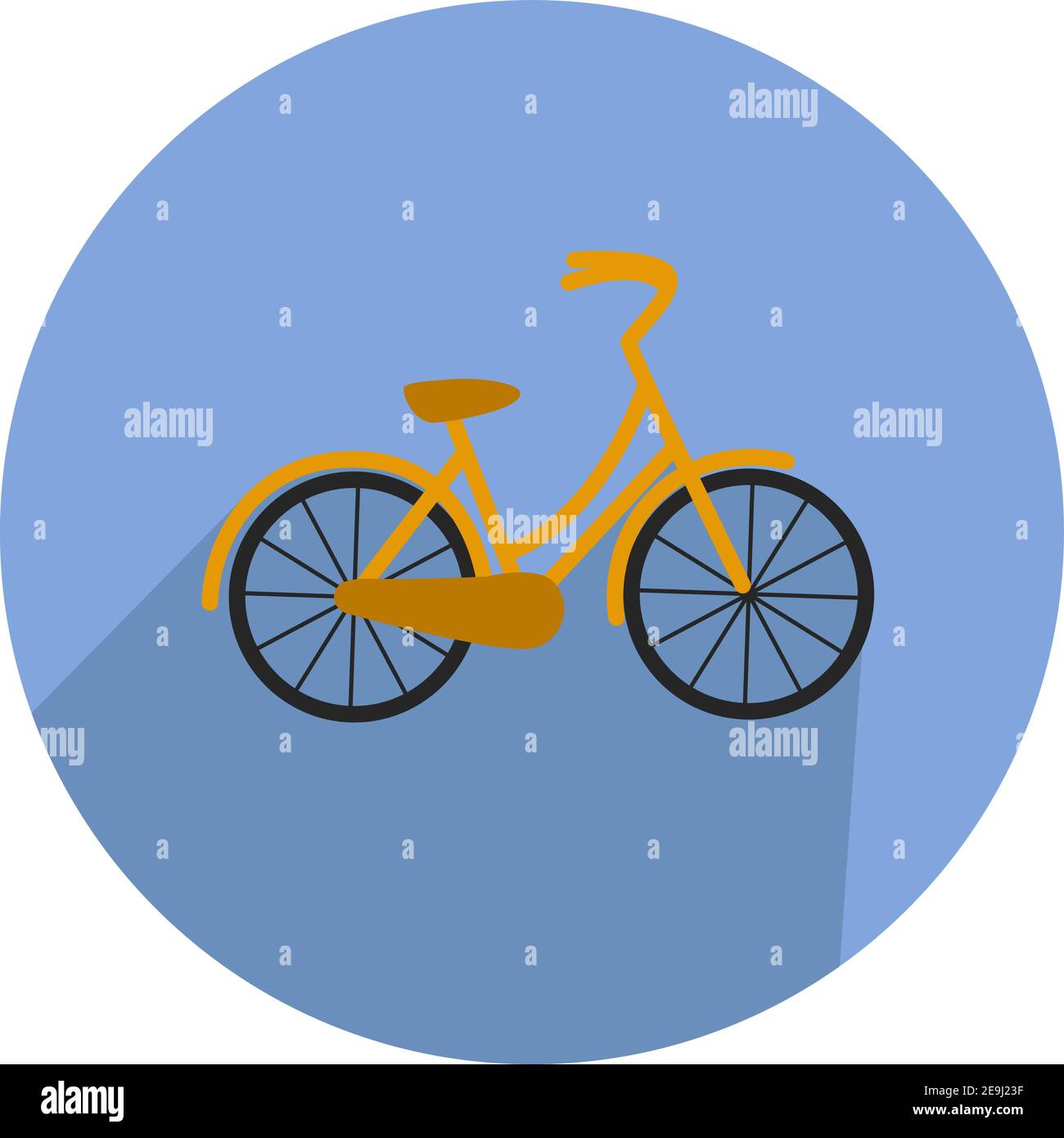 Illustration bike basket Stock Vector Images - Alamy