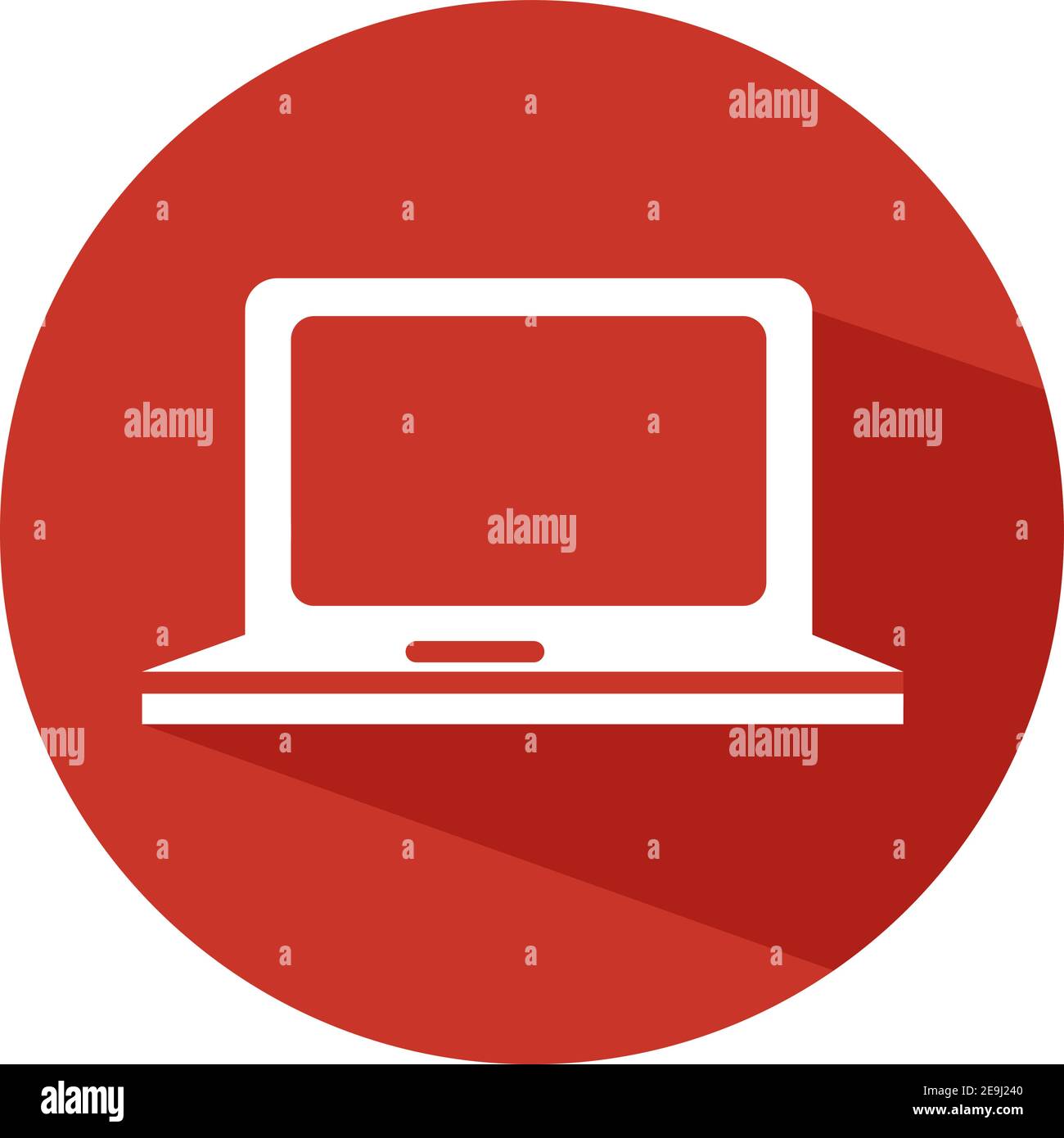 Red laptop, illustration, vector on white background Stock Vector Image ...