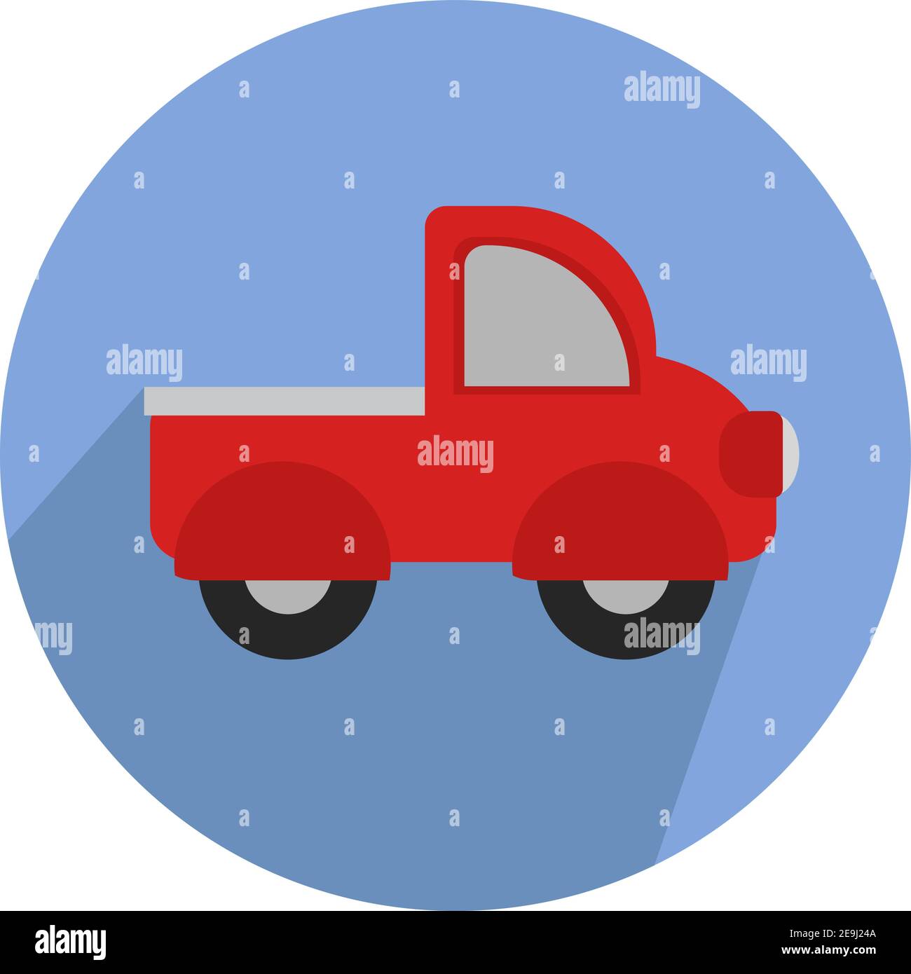 Christmas red truck tree Stock Vector Images - Alamy
