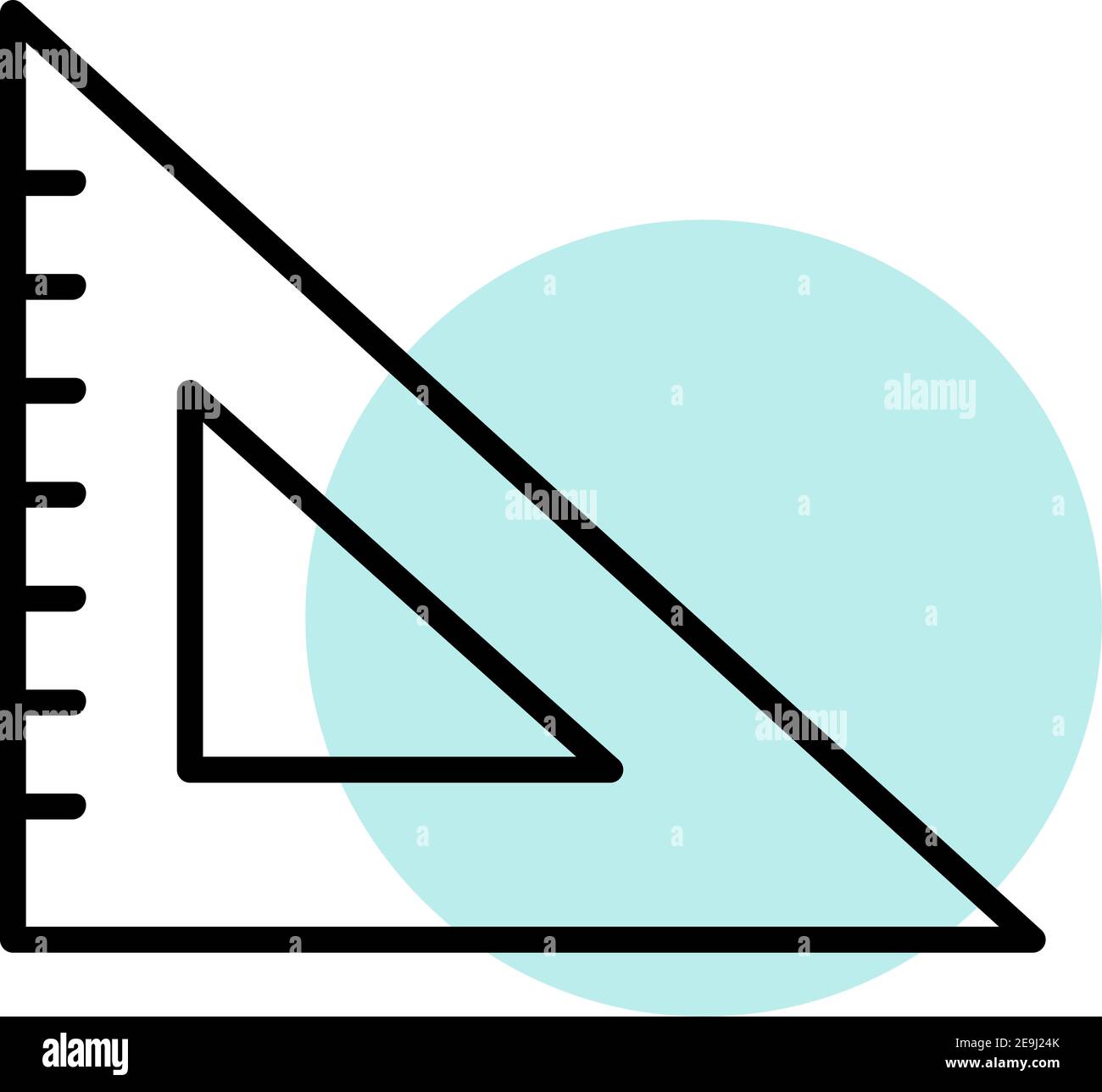 Blue ruller, illustration, vector on white background Stock Vector ...