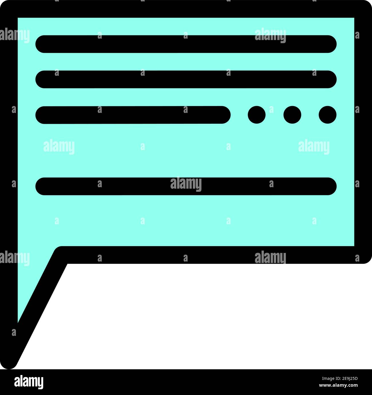 Light blue text notification, illustration, vector on white background ...