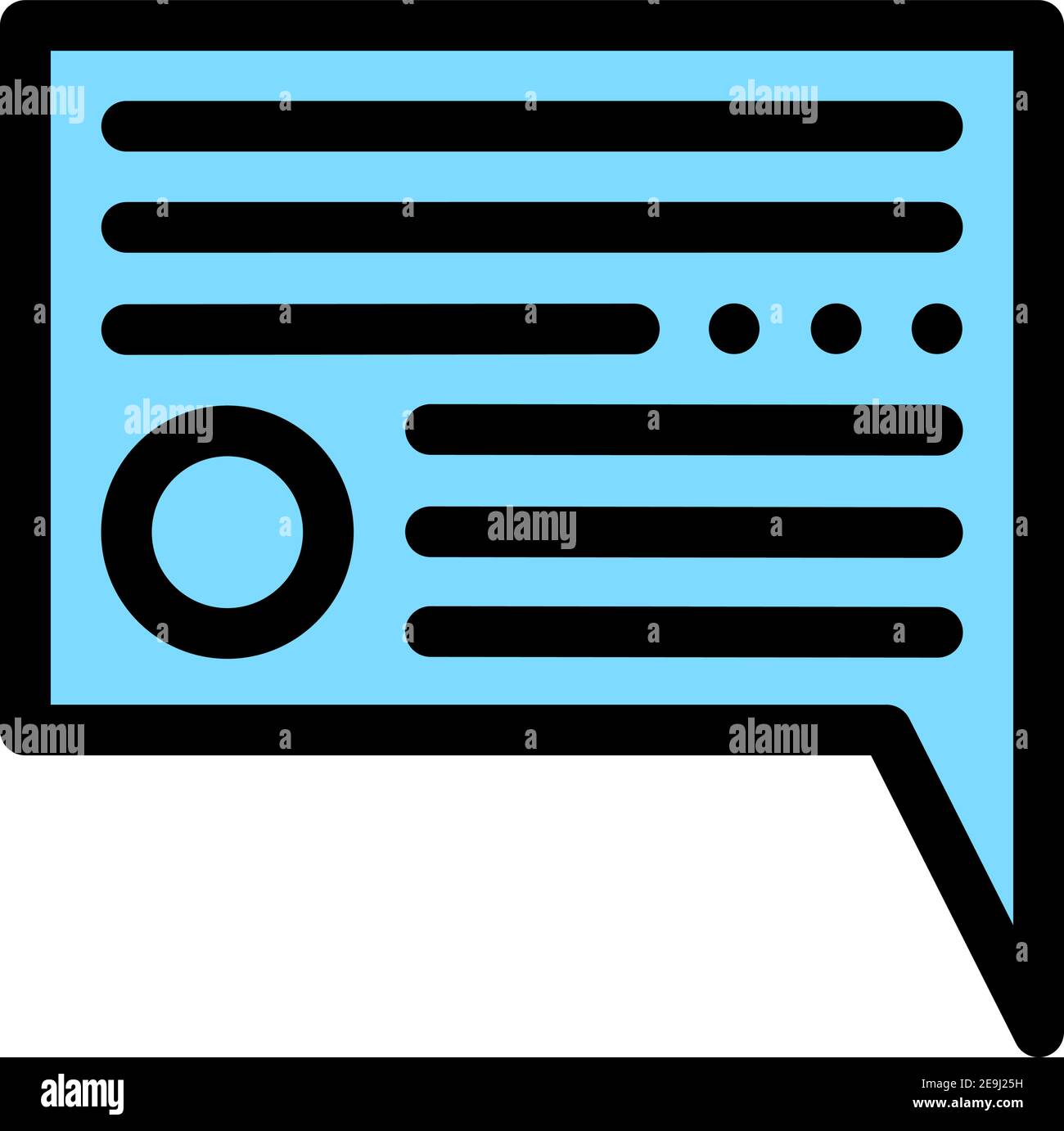 Blue chat head, illustration, vector on white background Stock Vector ...