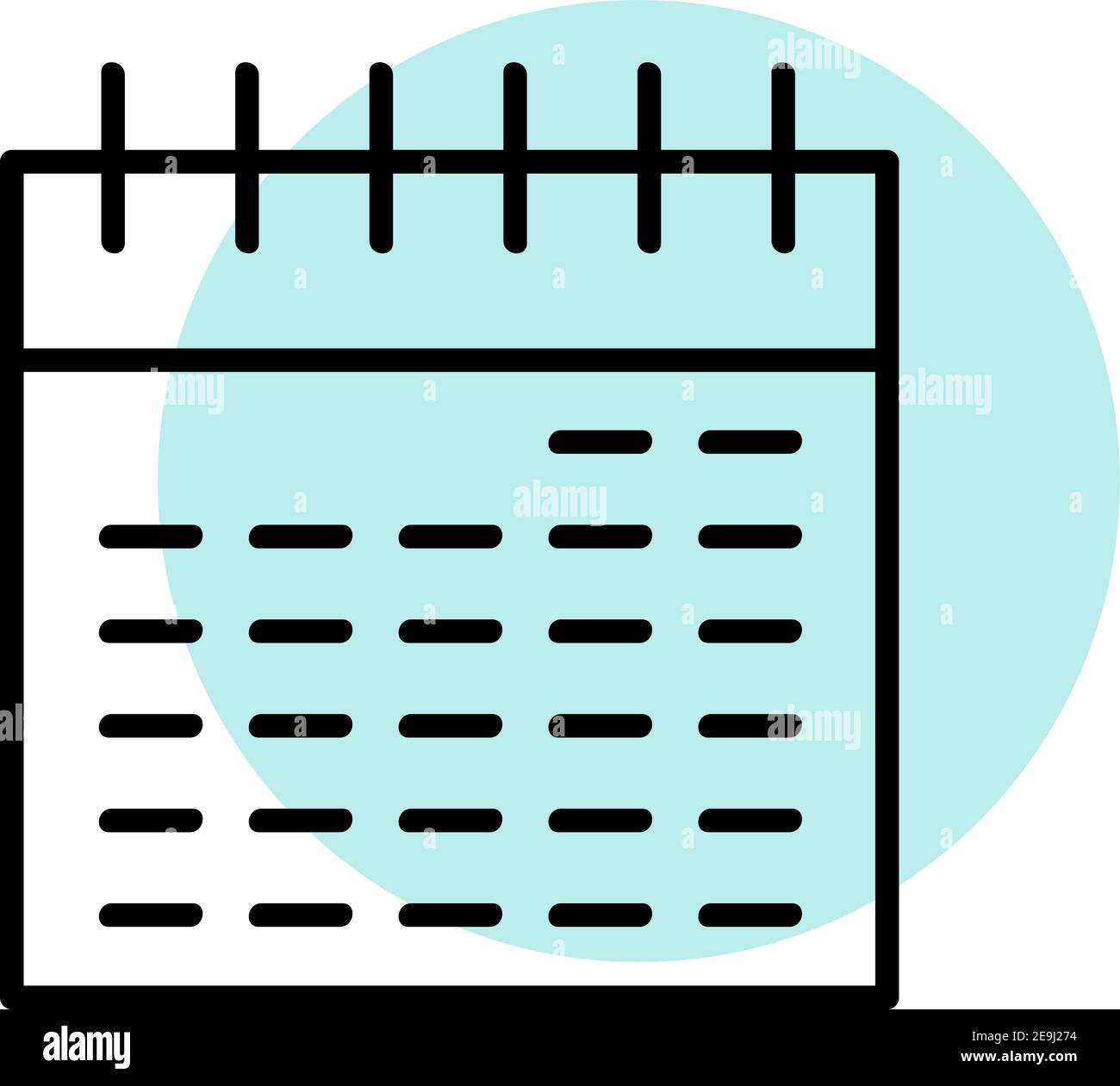 Blue calender, illustration, vector on white background Stock Vector ...