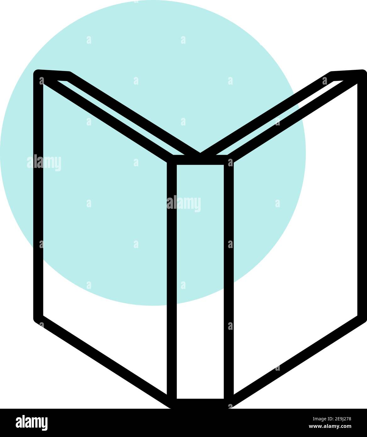 Blue open book, illustration, vector on white background Stock Vector ...