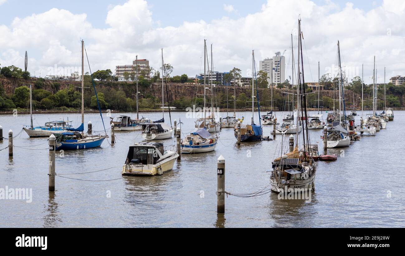 Brisbane river pylons hi-res stock photography and images - Alamy