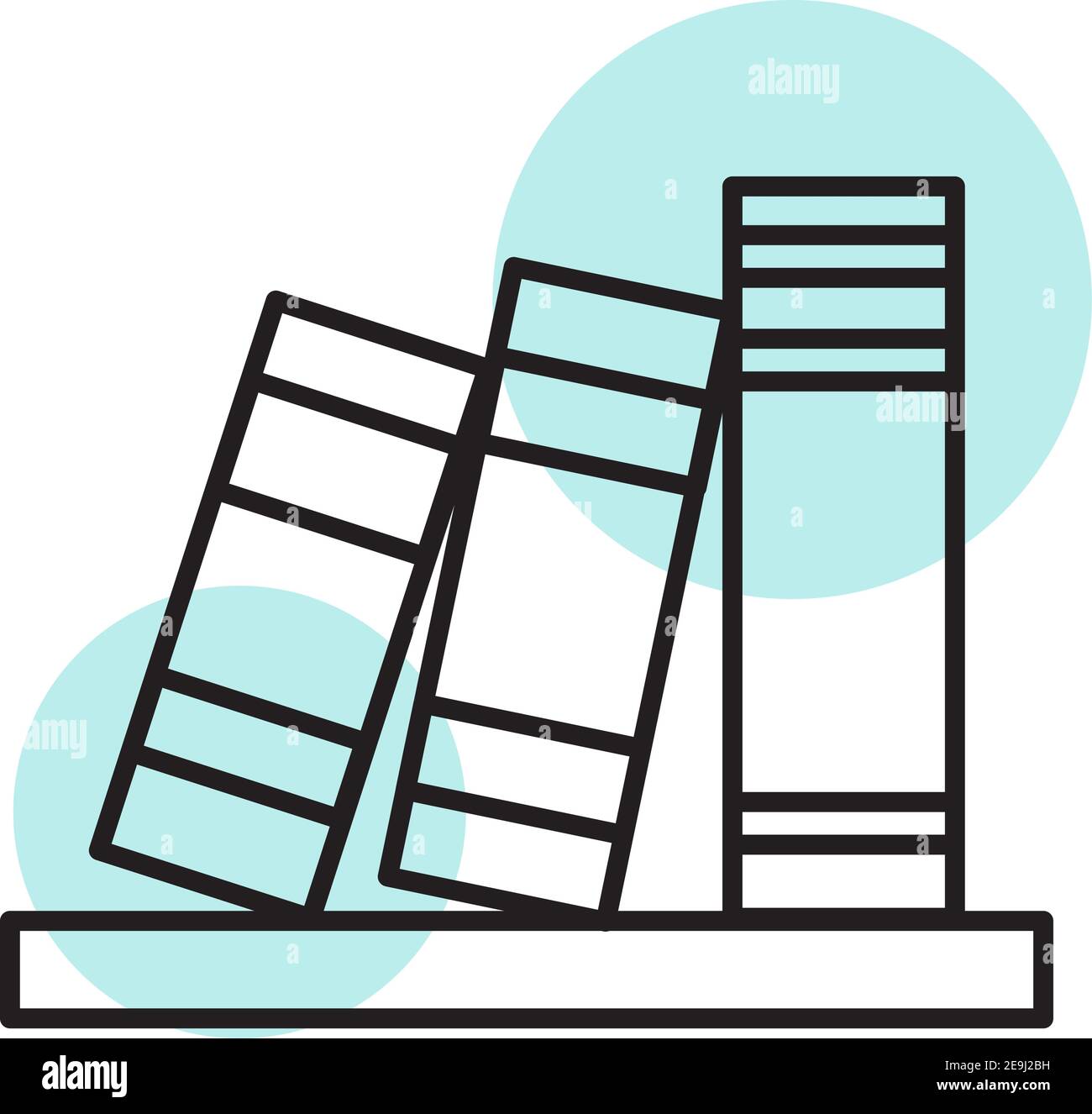 Book shelf, illustration, vector on white background Stock Vector Image ...