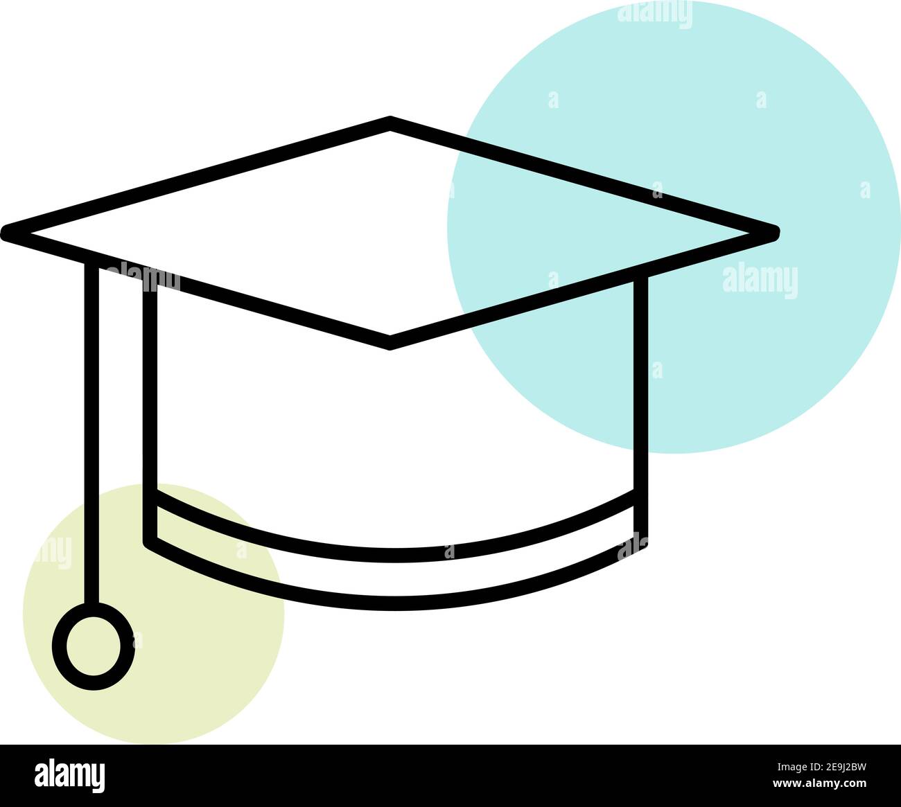 Graduation hat, illustration, vector on white background Stock Vector ...