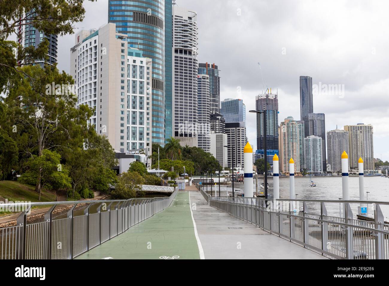 The iconic Brisbane Cityscape along the Brisbane River in Queensland on ...