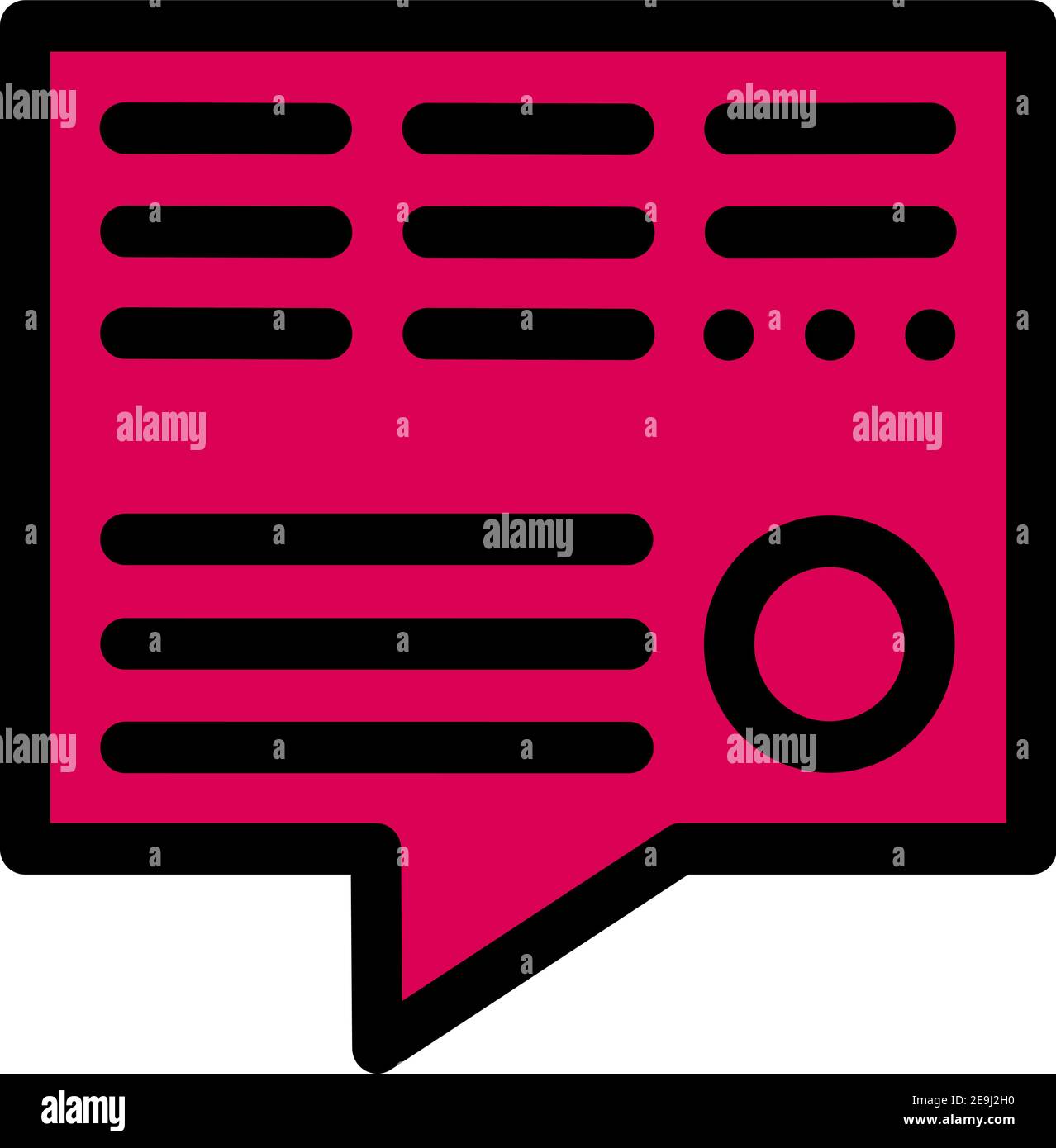 Bright red chat head, illustration, vector on white background Stock ...