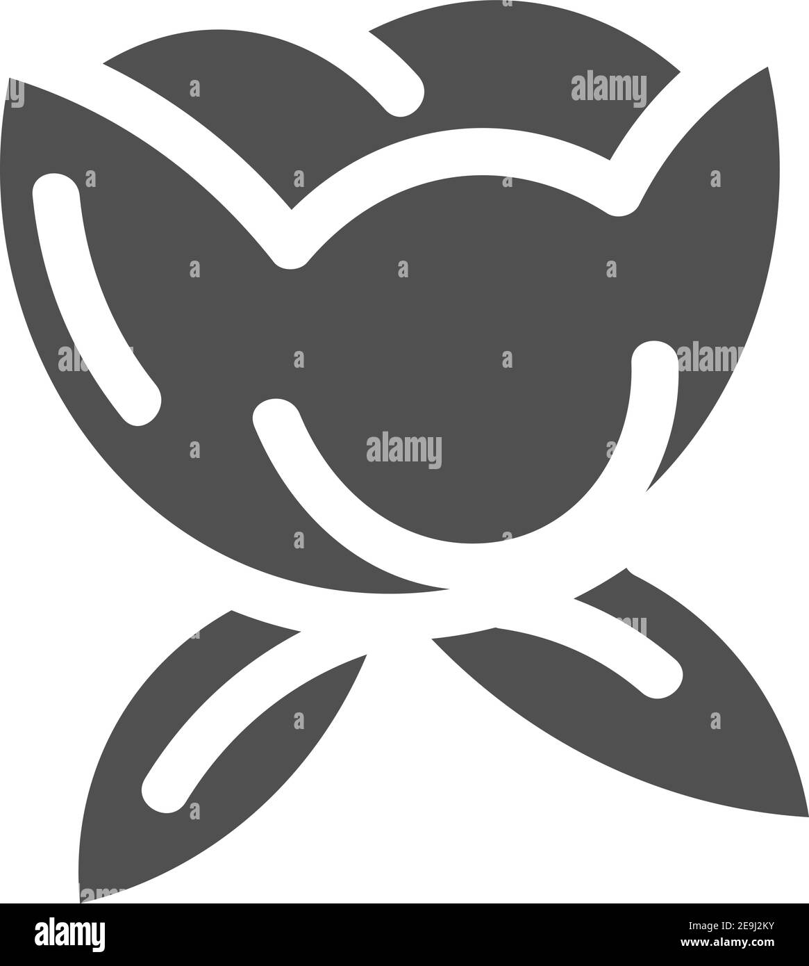 Simple grey flower, illustration, vector on white background Stock ...