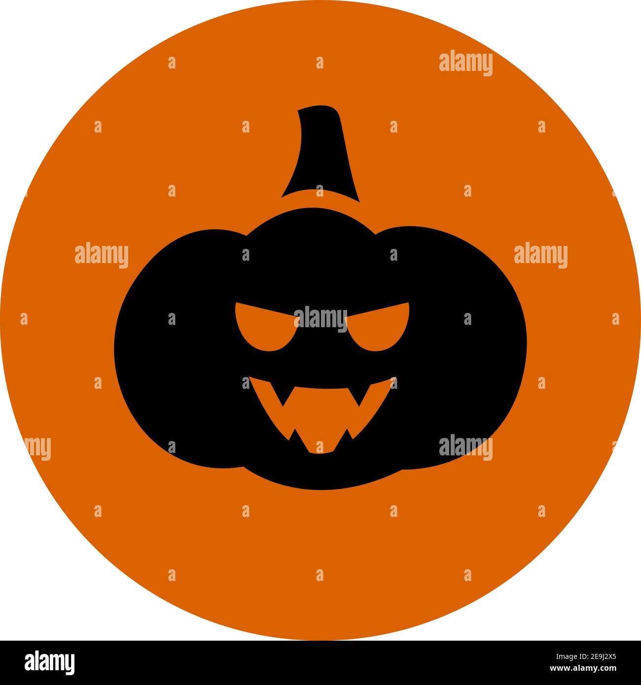 Evil pumpkin, illustration, vector on white background Stock Vector ...