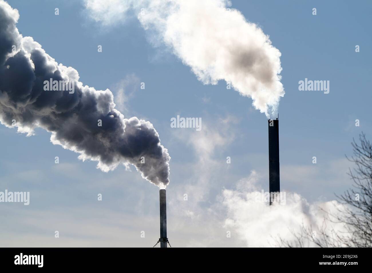 Winter Air pollution Stock Photo - Alamy