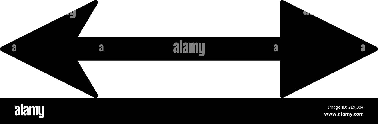 Two arrows pointing to the left and right, illustration, vector on ...