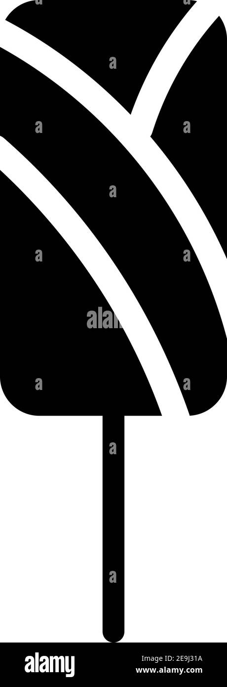 Tree shaped like a rectangle, illustration, vector on white background ...