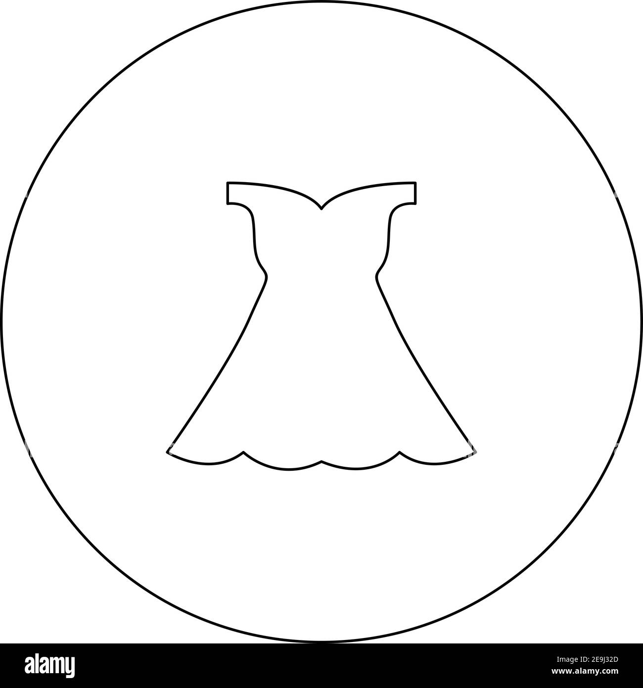 White dress, illustration, vector on white background Stock Vector ...