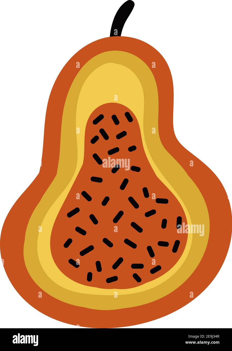 Orange fresh whole pumpkin Stock Vector Images - Alamy