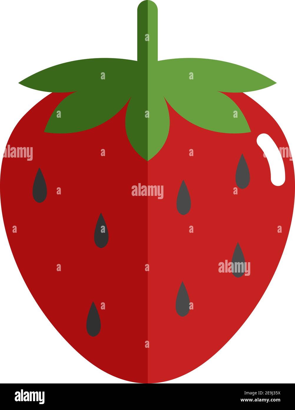 Red strawberry, illustration, vector on white background Stock Vector ...