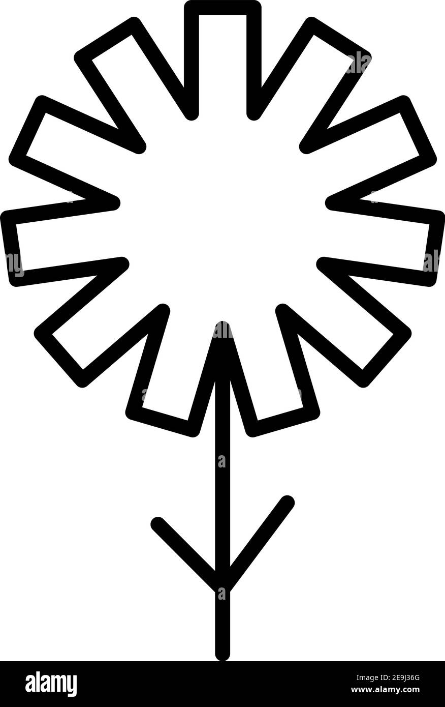 Simple white flower, illustration, vector on white background Stock ...