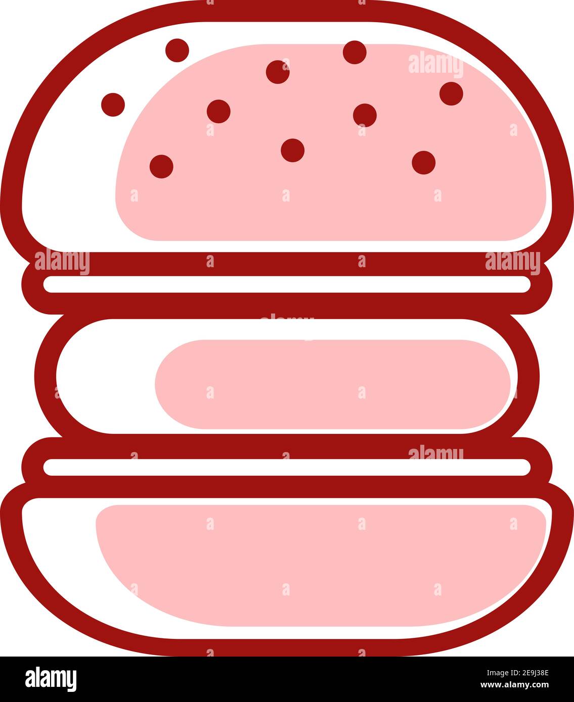 Tomato ketchup on hamburger Stock Vector Images - Alamy
