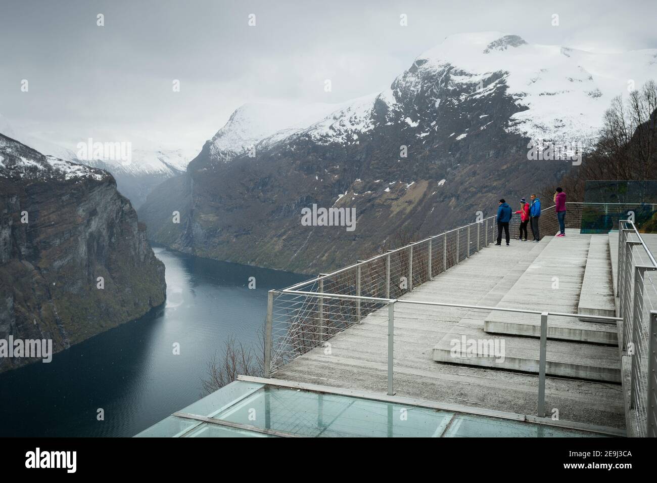 Ørnesvingen viewpoint, Geirangerfjorden, Stranda, Norway Stock Photo ...