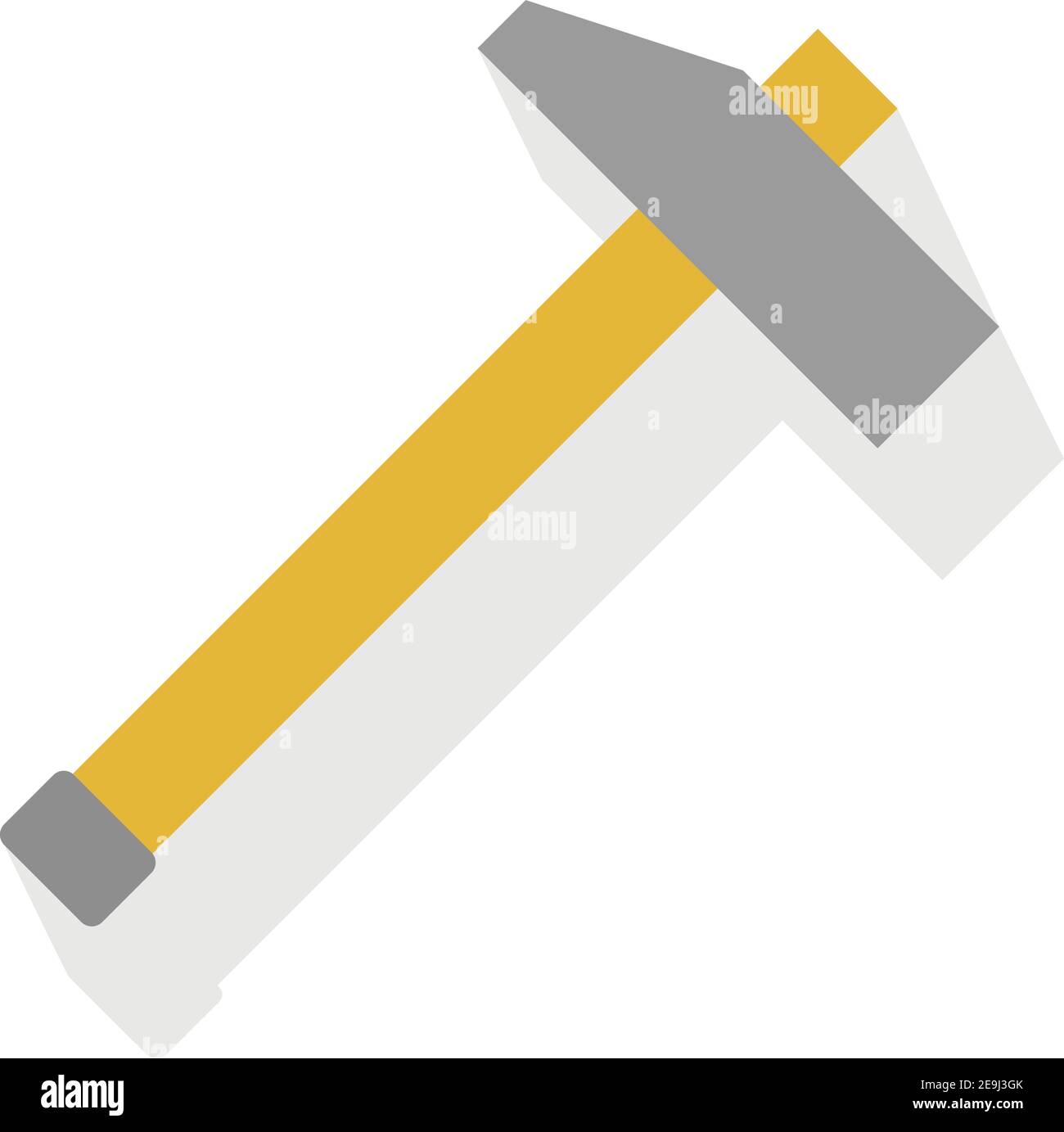 Heavy yellow hammer, illustration, vector on white background Stock ...