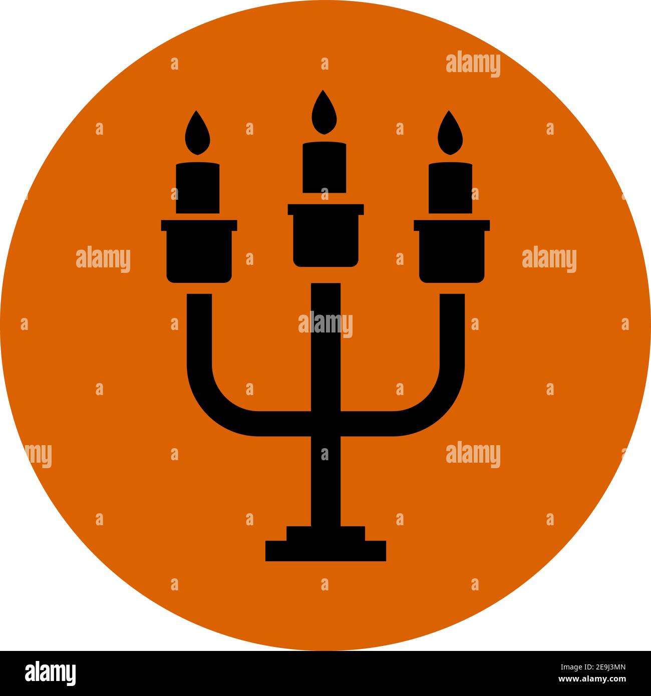 Three burning candles, illustration, vector on white background Stock ...