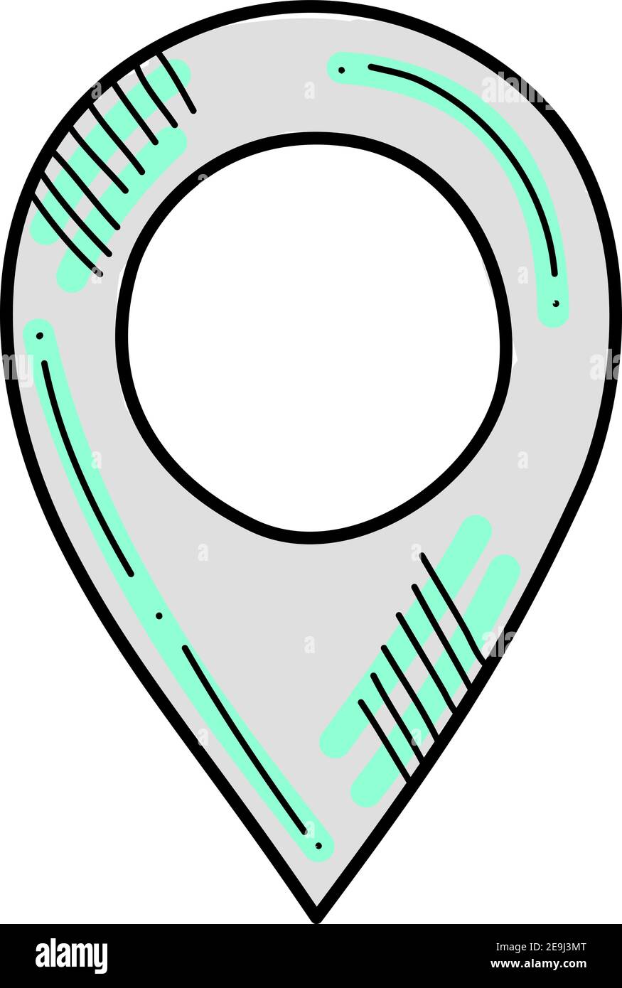 Periscope sign, illustration, vector on white background Stock Vector ...