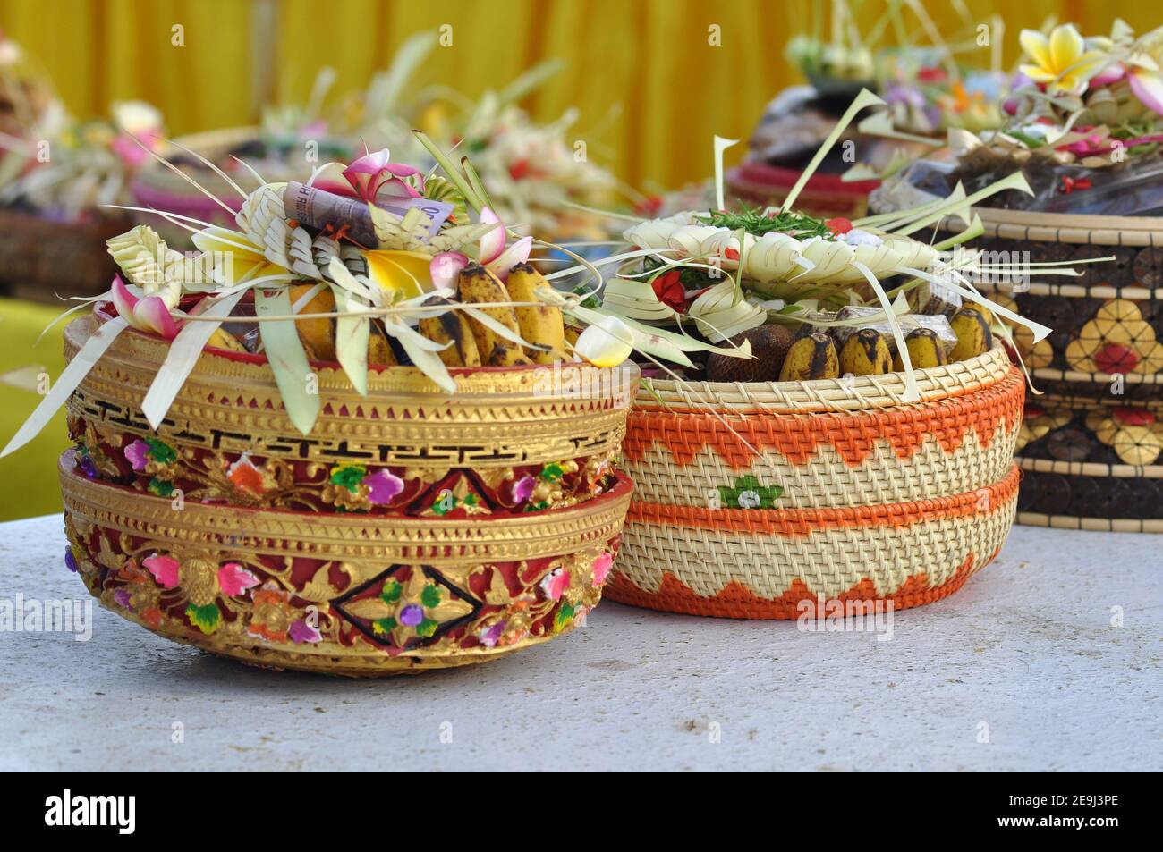 Offerings at the Nyepi ceremony of Indonesian Hindus Stock Photo - Alamy