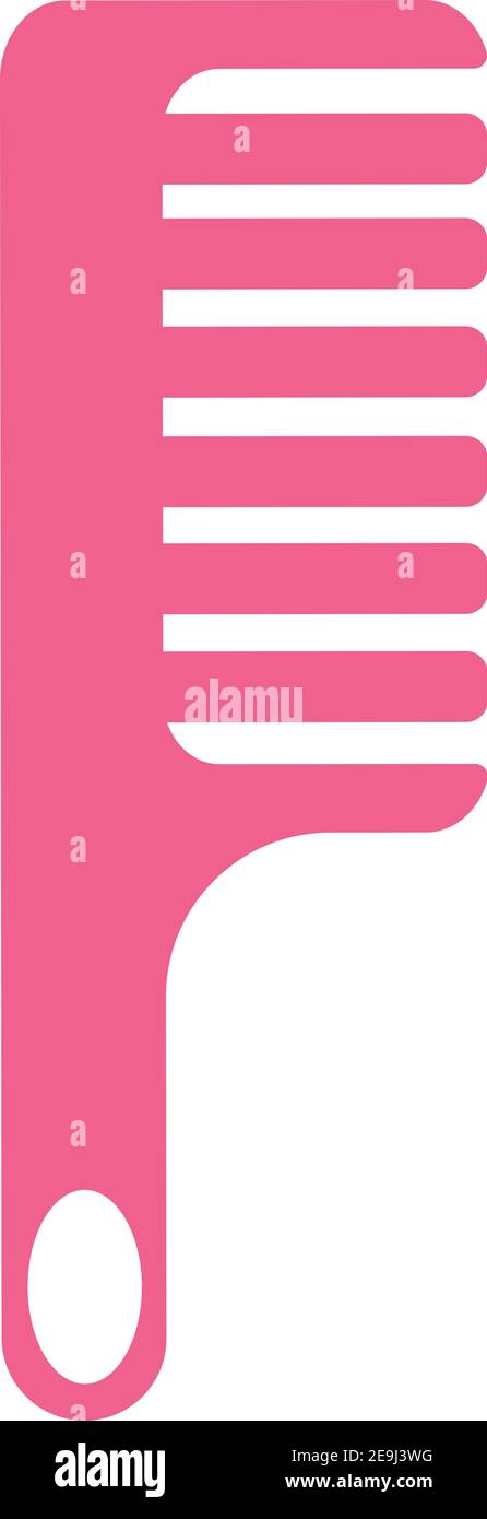 Small pink comb, illustration, vector on white background Stock Vector ...