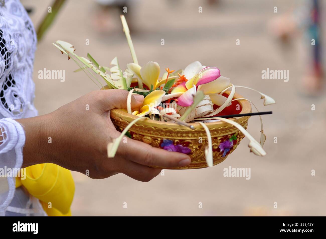 Offerings at the Nyepi ceremony of Indonesian Hindus Stock Photo - Alamy