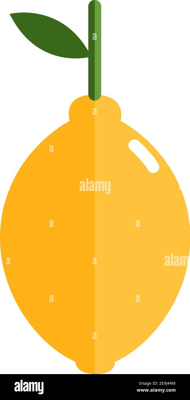 Yellow lemon, illustration, vector on white background Stock Vector ...