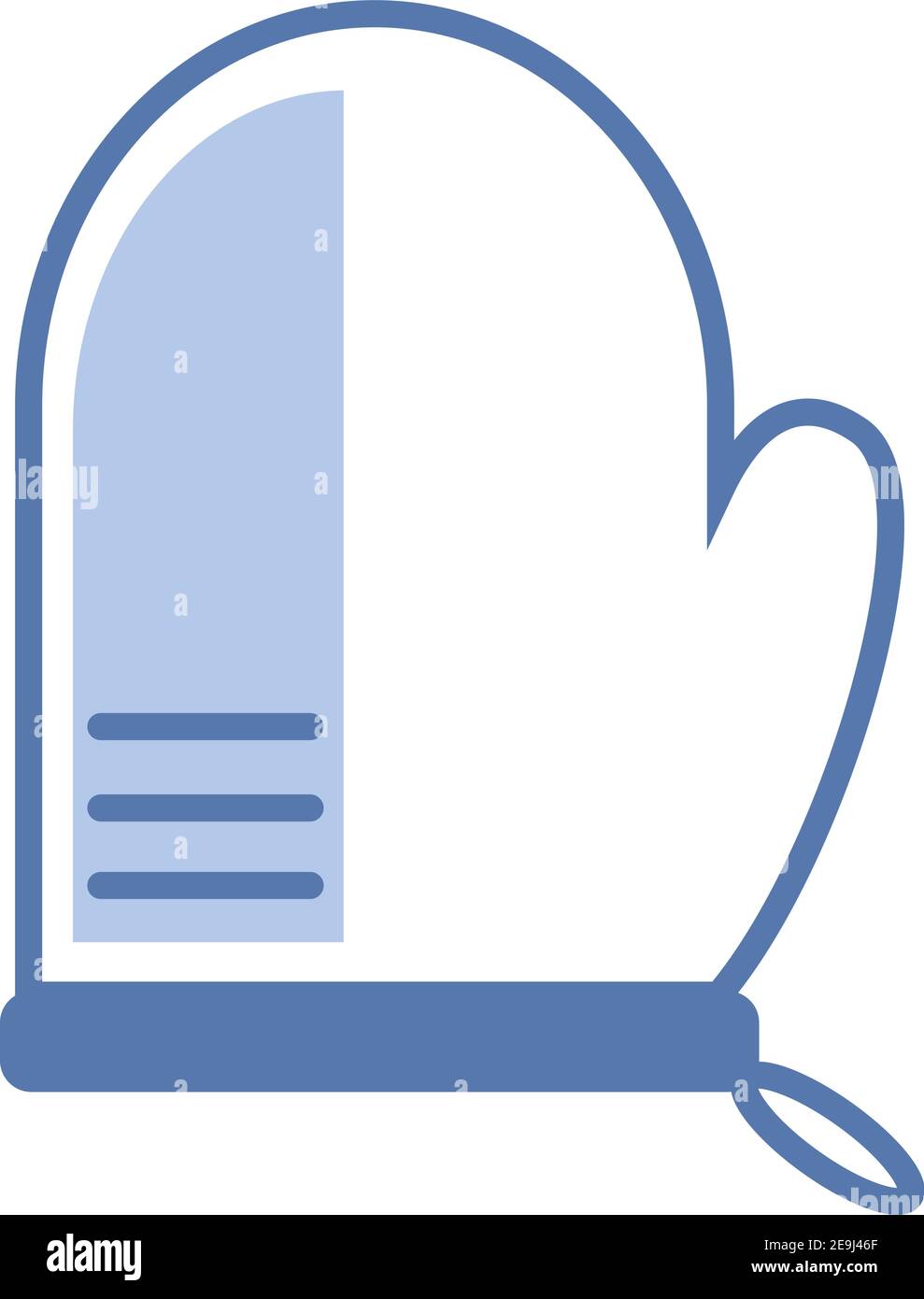Kitchen mitten, illustration, vector on white background Stock Vector ...