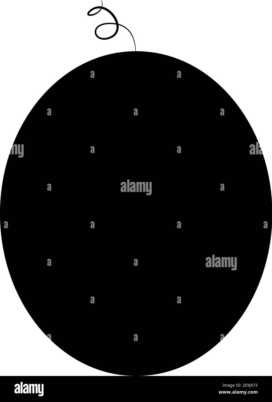 Black watermelon, illustration, vector on white background Stock Vector ...