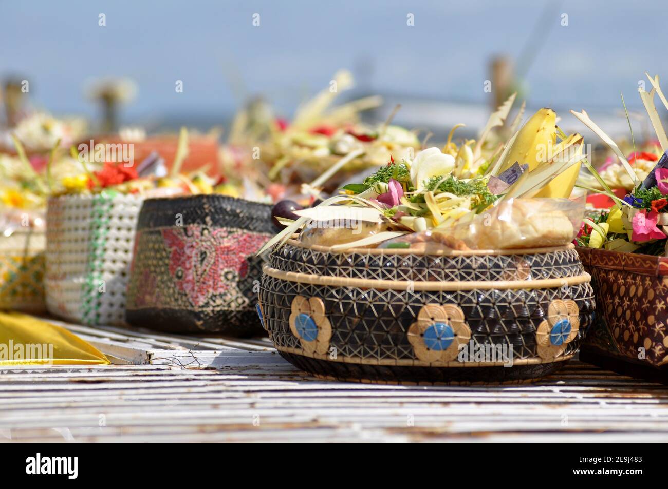 Offerings at the Nyepi ceremony of Indonesian Hindus Stock Photo - Alamy