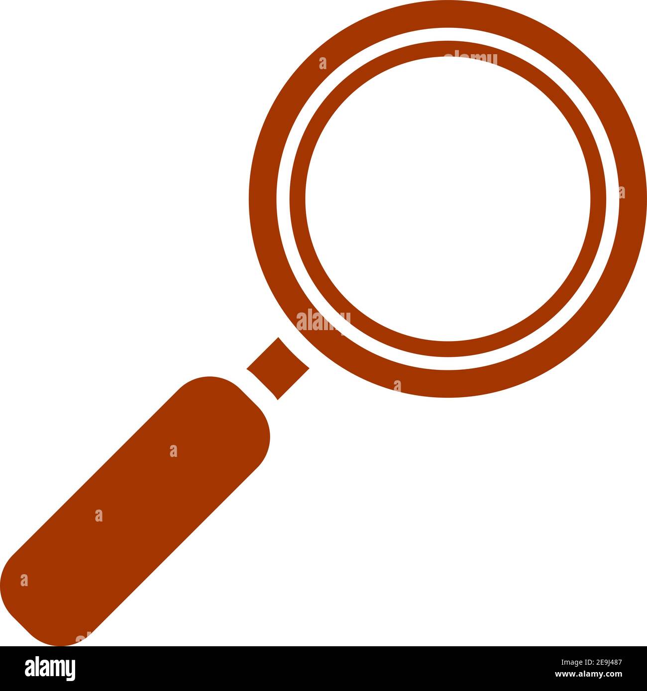 Red magnifier, illustration, vector on white background Stock Vector ...