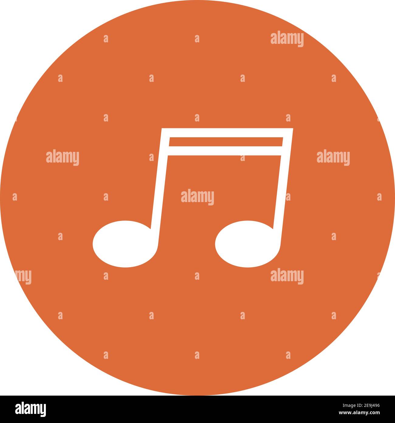 White music note, illustration, vector on white background Stock Vector ...