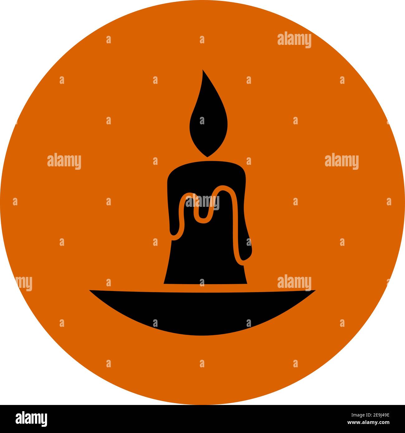 Burning candle, illustration, vector on white background Stock Vector ...