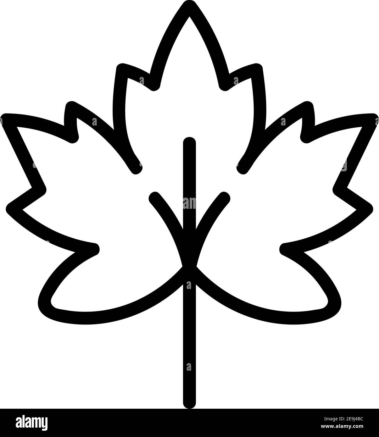 Maple leaf, illustration, vector on white background Stock Vector Image ...