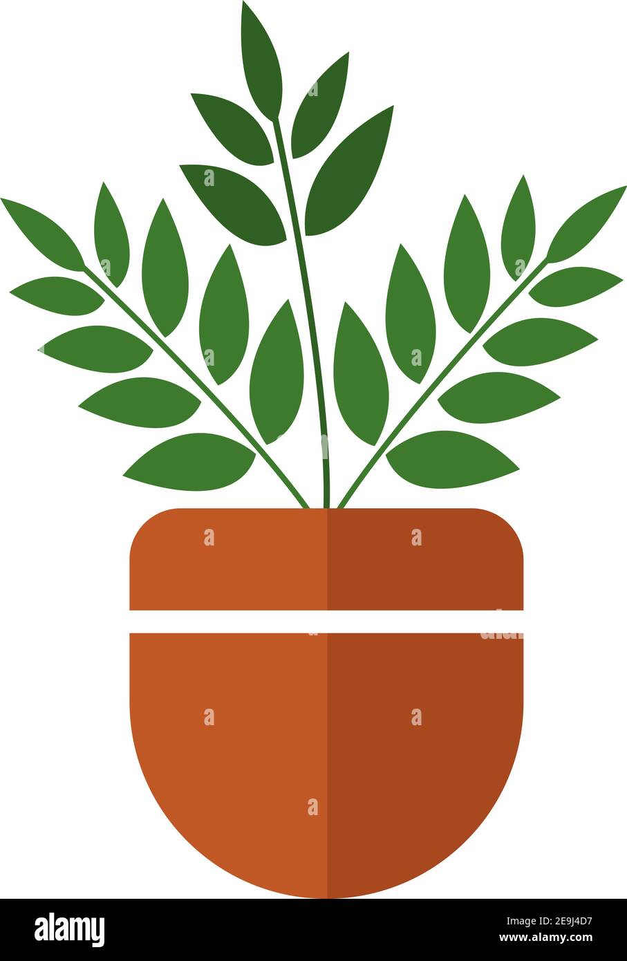Tree in a pot small garden Stock Vector Images - Alamy