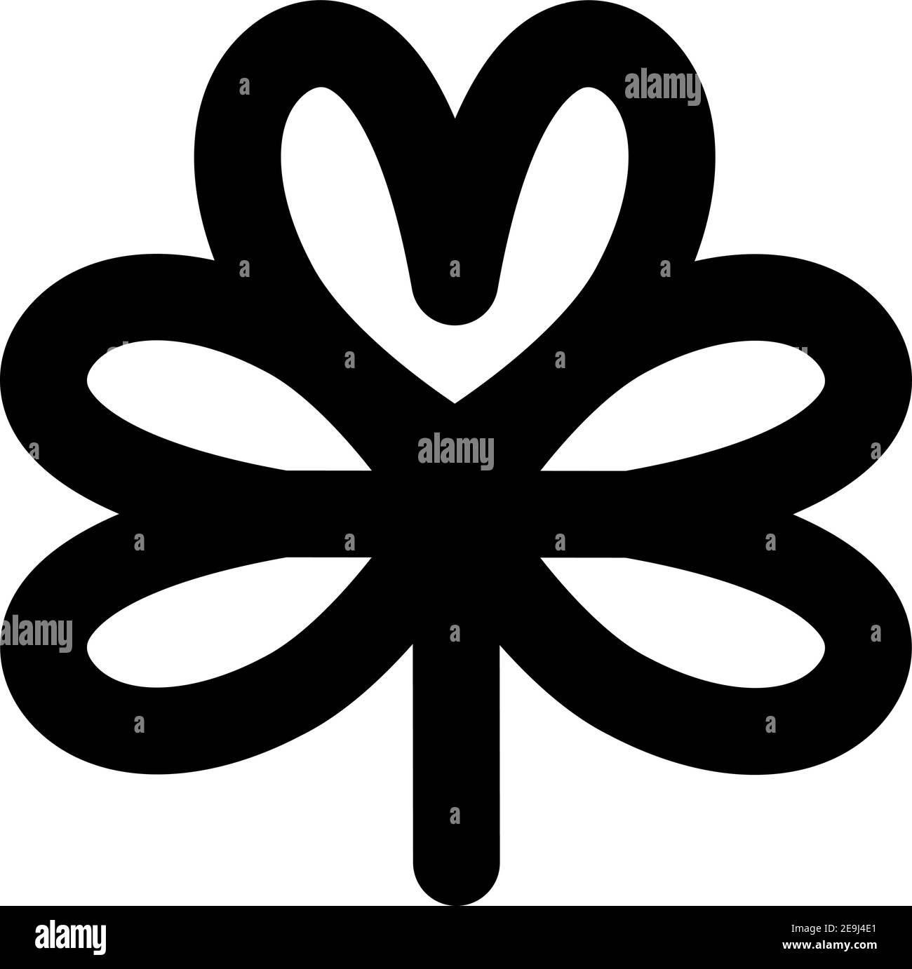 Five petals leaf, illustration, vector on white background Stock Vector ...