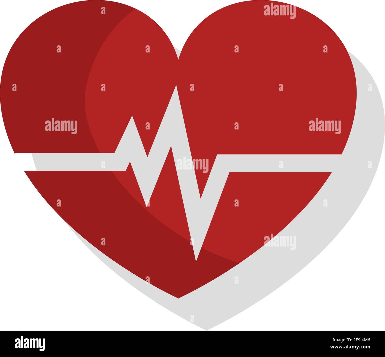 Heart beat, illustration, vector on white background Stock Vector Image ...