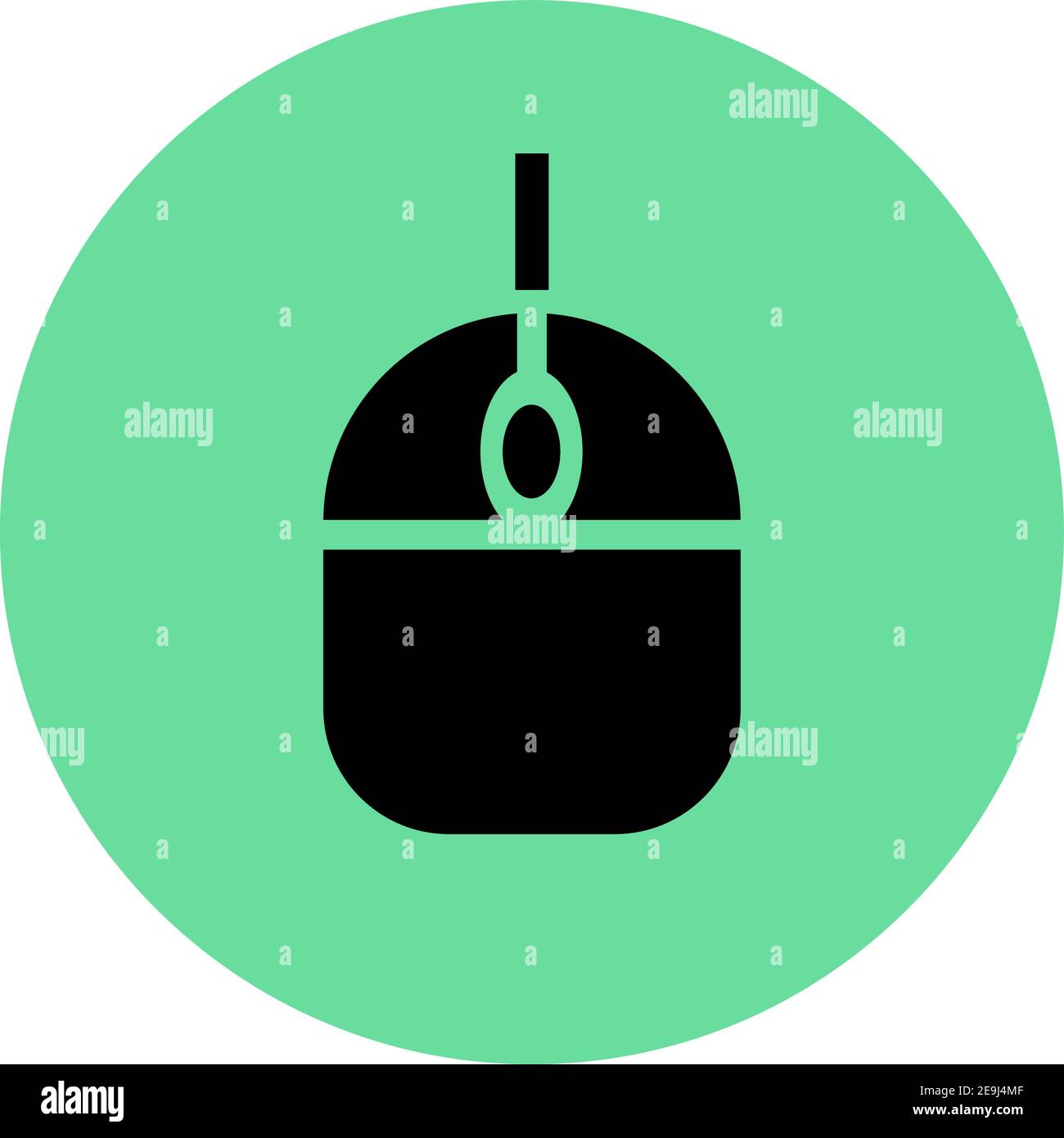 Black computer mouse, illustration, vector on white background Stock ...