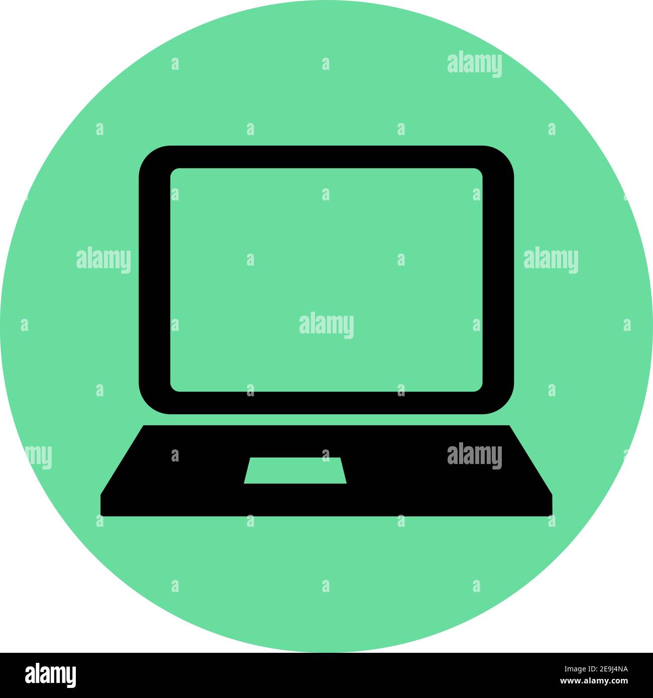 Black laptop, illustration, vector on white background Stock Vector ...