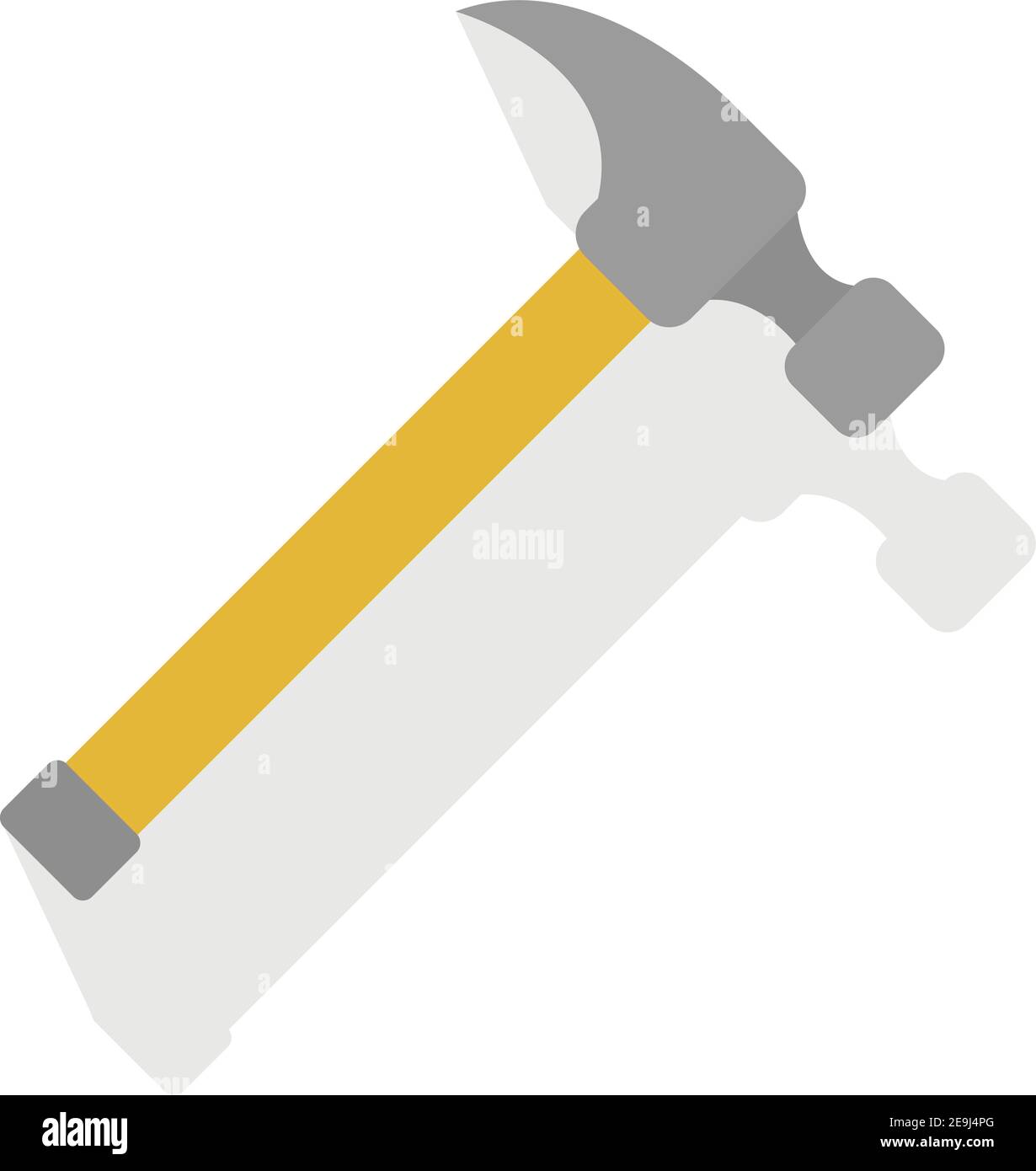 Yellow hammer, illustration, vector on white background Stock Vector ...