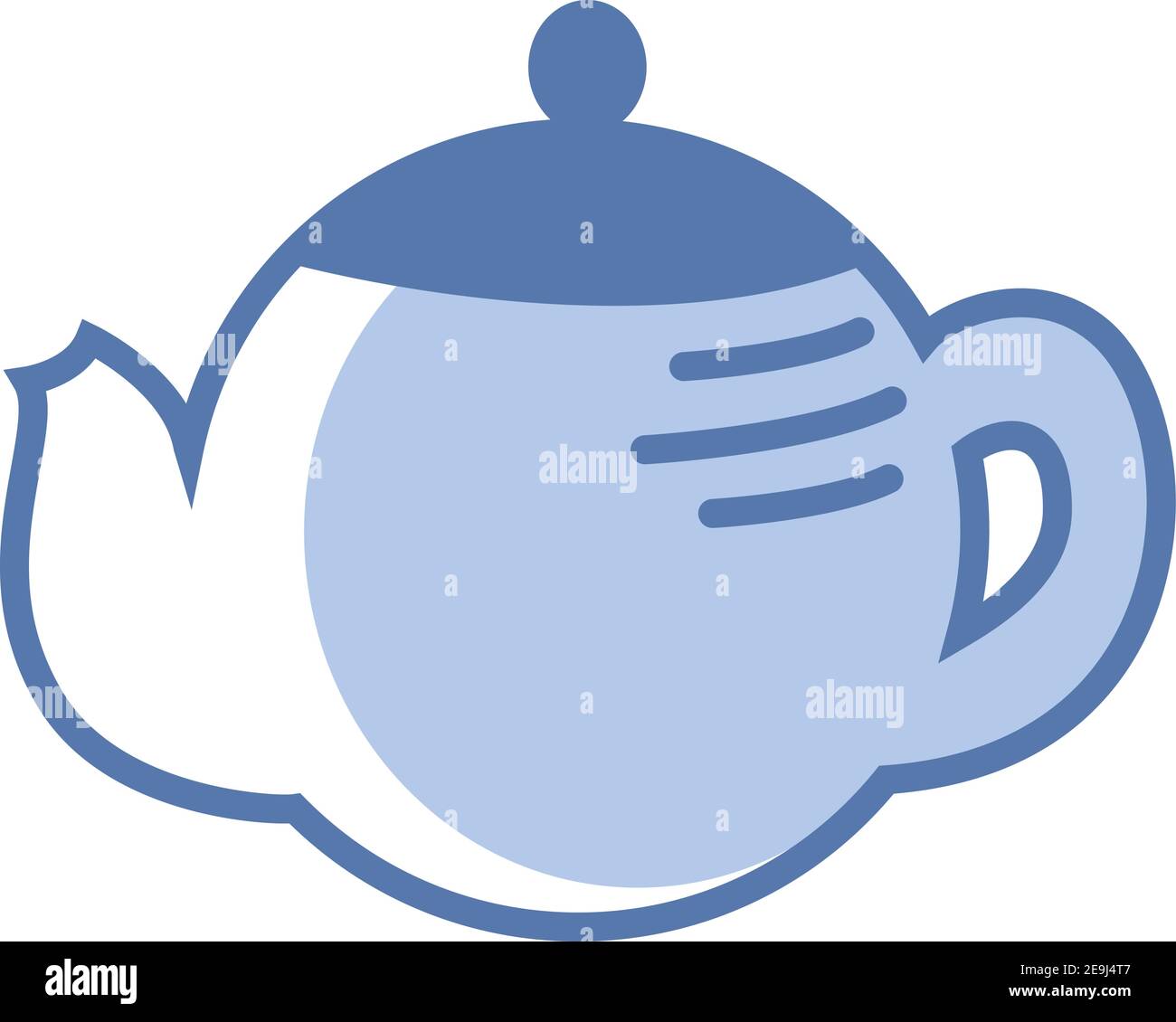 Blue teapot, illustration, vector on white background Stock Vector ...