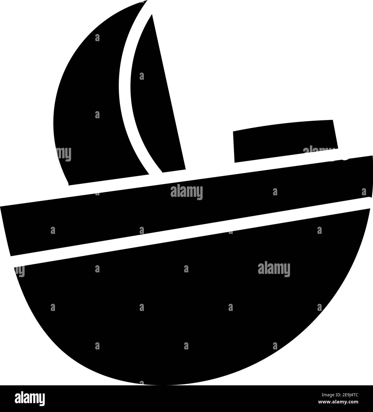 Round shaped ship, illustration, vector on white background Stock ...