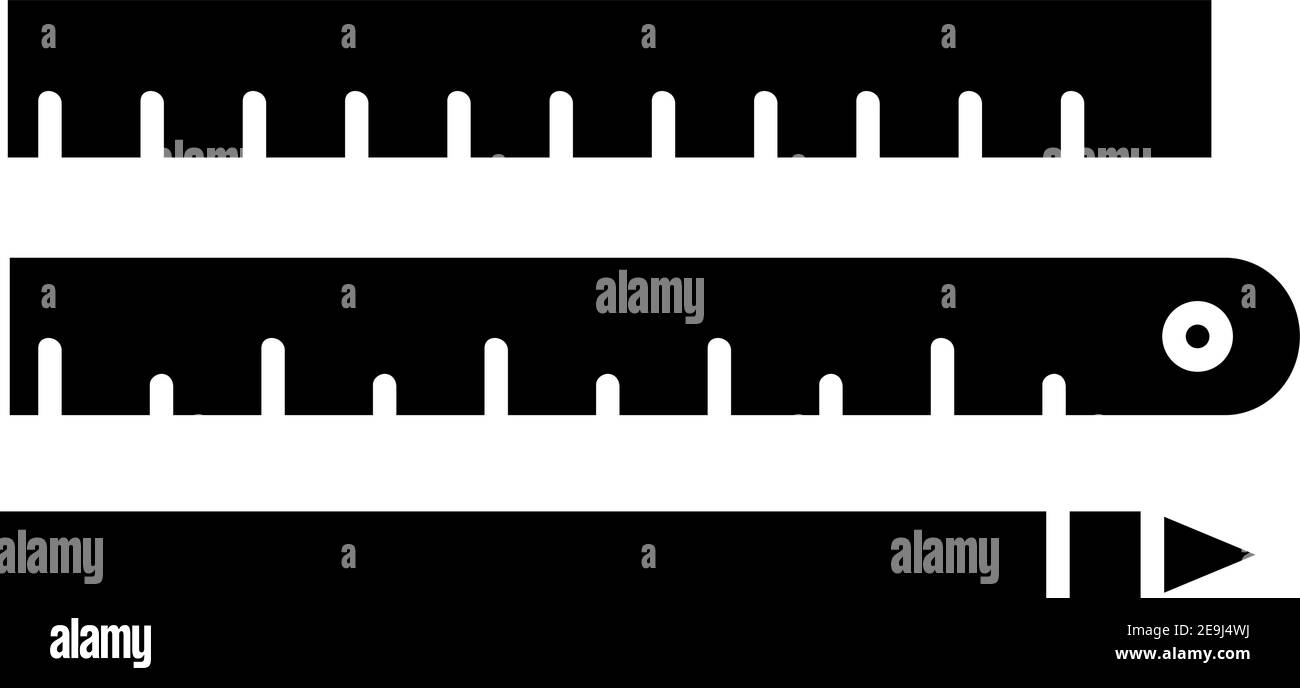 Two rulers and a pen, illustration, vector on white background Stock ...